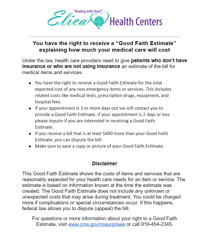 Elica Health Centers - Healing with Heart